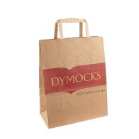 China OEM Brown Kraft Paper Carrier Bag with Handles 11lb Capacity Grocery Food Takeaway Packaging for sale