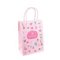China Food Grade Biodegradable Kraft Paper Bags with Handles 11lb Capacity Custom CMYK Pantone for sale