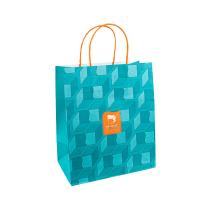 China Food Grade Biodegradable Handle Paper Bags for Restaurant Takeaway 11 lb Capacity for sale