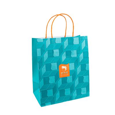 China Food Grade Biodegradable Handle Paper Bags for Restaurant Takeaway 11 lb Capacity for sale