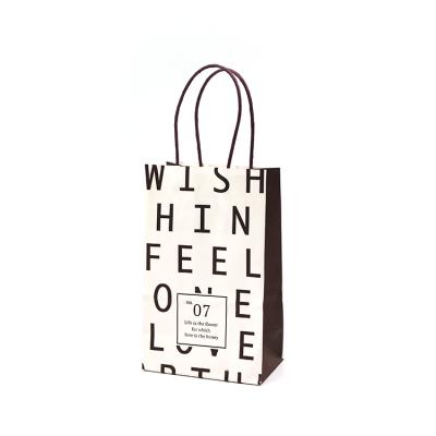 China Eco Friendly Kraft Handle Paper Bags 100gsm 150gsm Uncoated Lining OEM ODM for sale