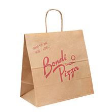 China Brown/White/Customized Twist Handle Paper Bag 10kg For Shopping Gift Retail for sale