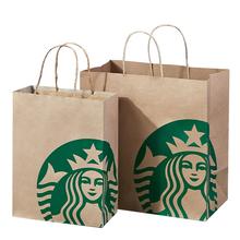 China Custom Kraft Paper Bags with Handles 100gsm 150gsm Eco Friendly for Bakery Takeaway for sale
