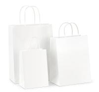 China Custom Kraft Paper Shopping Bags with Handles 10kg Capacity 8 Color Flexo Printing for sale