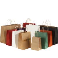 China Uncoated Lining Twisted Handle Paper Bags Customized Size OEM / ODM for sale