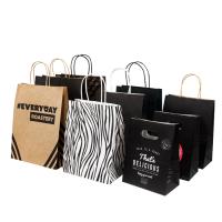 China Custom Kraft Paper Shopping Bags 100gsm-150gsm with Twisted Handles for Retail for sale