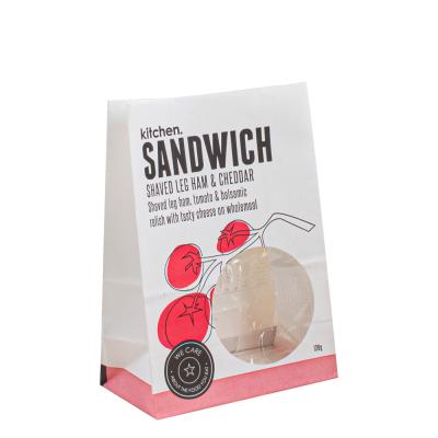 China Non-Smell Kraft Paper Packaging Bags With Clear Window customized for sale