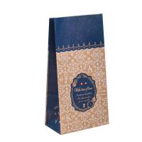 China Eco-friendly Kraft Paper Packing Bags with Water-based Soy Ink and Gold Hot Stamping for sale