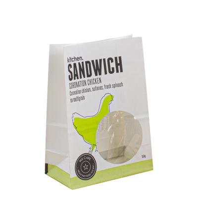 China Customizable Kraft Paper Pouch With Window 8 Color Flexo Printing for sale