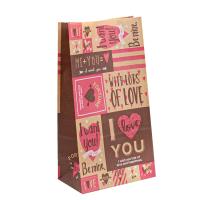 China Glossy Matt Lamination Brown Kraft Food Bags Strong Bottom 8 Color Flexo Printing for sale