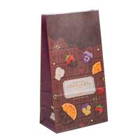 China Custom Kraft Paper Bags with Clear Window Grease Water Resistant 8 Color Printing for sale