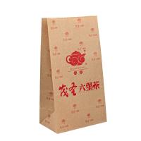 China Recyclable Brown Paper Bread Bag 8 Color Waterbased Ink Printed for sale