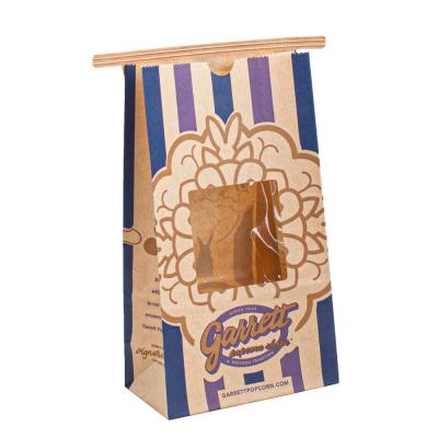 China Non Smell Kraft Paper Bag With Window Eco Friendly Water Based Soy Ink Printed for sale
