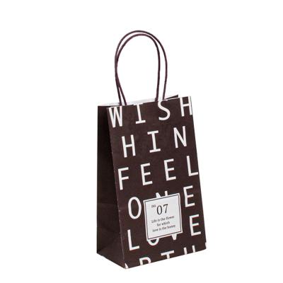 China Custom Kraft Handle Paper Bags 100-200gsm Eco Friendly Takeaway Bags OEM for sale