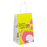 China Custom Kraft Paper Handle Bags 100gsm-200gsm Takeaway Shopping Bags OEM Logo for sale