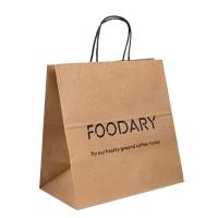 China OEM Custom Twisted Paper Handle Bags 80gsm 200gsm Eco Friendly Kraft 10kg Capacity for sale
