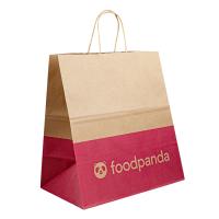China Customized Kraft Handle Paper Bags 100-200gsm OEM ODM Eco Friendly for sale