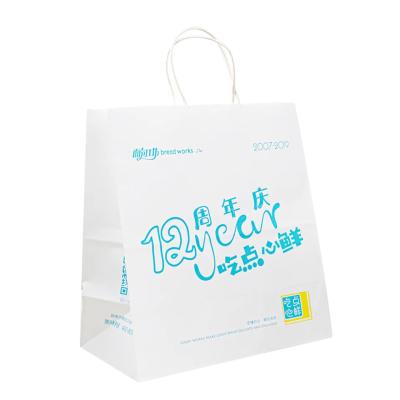 China Eco Friendly Recycled Kraft Paper Bags with Paper Twist Handles 100gsm 150gsm for sale