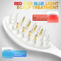 China 1.8W EMS Electric Hair Brush 450nm Blue Light Therapy Hair Brush for sale