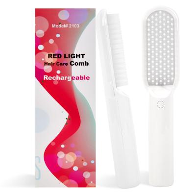 China Rechargeable Red Light Hair Brush Featuring 660nm LED Hair Growth Therapy for sale