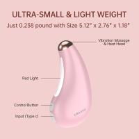 China Silicone Red Light Therapy Face Massager Vibration Eye Face Massager for sale