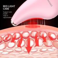 China Silicone Red Light Therapy Face Massager Vibration Eye Face Massager for sale