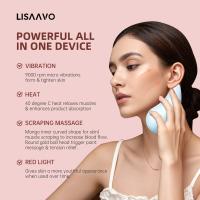 China 5W Red Light Facial Massager Heat And Anti Aging Vibration Massage Device for sale