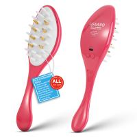 China 650nm Red Light Therapy Hair Brush EMS LED Hair Brush With 8 Gold Teeth for sale