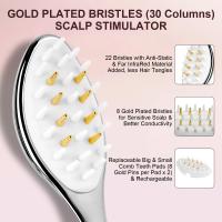 China 1.8W LED Light Therapy Comb EMS Vibration Hair Brush With Removable Comb for sale