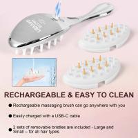China 1.8W LED Light Therapy Comb EMS Vibration Hair Brush With Removable Comb for sale