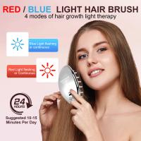 China 1.8W LED Light Therapy Comb EMS Vibration Hair Brush With Removable Comb for sale