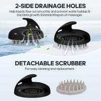China ABS TPR Scalp Washing Brush Detachable Bristles Wet Dry Hair Brush for sale