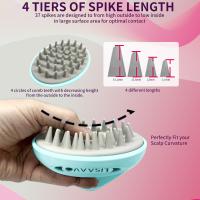 China Detachable Scalp Massage Brush Scalp Cleanser Brush With TPR Bristles for sale