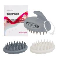 China Gray Interchangeable Scalp Scrub Brush With 3 Hardness Levels for sale