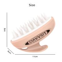 China 3 Interchangeable Scrubber Scalp Massager Pink Hair Washing Scalp Brush for sale