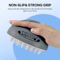 China Gray Interchangeable Scalp Scrub Brush With 3 Hardness Levels for sale