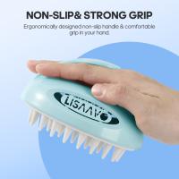 China Blue Easy Clean Scalp Massager With 3 Interchangeable Scrubbers for sale