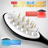 China Red LED Hair Growth Therapy Comb 650nm EMS Vibration Hair Brush for sale