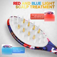 China 650nm Red LED Hair Growth Comb EMS Electric Massage Hair Brush 450mAh 3.7V Battery for sale