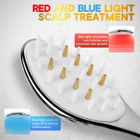 China 1.8W LED Light Therapy Comb EMS Vibration Hair Brush With Removable Comb for sale