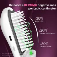 China 450mAh Battery IONIC Hair Brush Vibration Blue Light Hair Brush for sale
