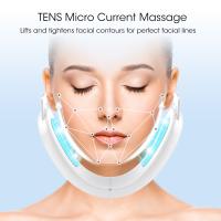 China 10W Led Light Face Massager 5 Modes 15 Levels 500mAh Ems Led Face Massager for sale