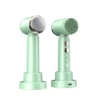 China 1000mAh Rechargeable Facial Cleansing Brush Green Waterproof Electric Cleansing Brush for sale
