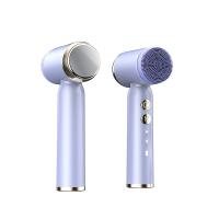 China IPX6 6in1 Vibrating Face Brush 1000mAh Rechargeable Face Brush Purple for sale