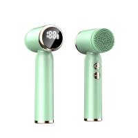 China 1000mAh Rechargeable Facial Cleansing Brush Green Waterproof Electric Cleansing Brush for sale