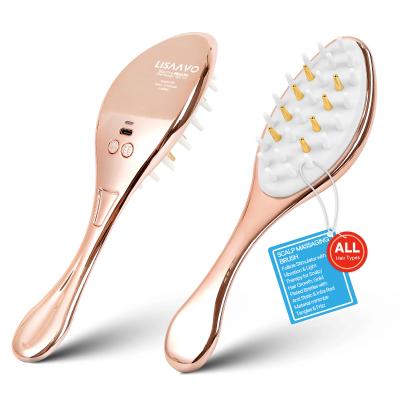 China Electric Hair Brush with 650nm Red Light Therapy EMS Microcurrent and IONIC Hair Care Technology for sale