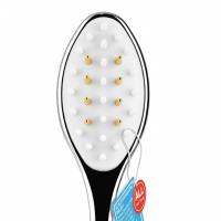 China 1.8W LED Light Therapy Electric Massage Hair Brush with EMS Microcurrent and Removable Comb for sale