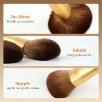 China 9-Piece Vintage Wooden Handle Makeup Brush Set with Gold Sandblasted Aluminum Ferrules and Ultra-Soft Dual-Tone Nylon Bristles for sale