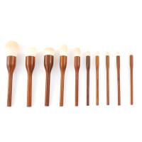 China 10-Piece Makeup Brush Set with Ultra-Soft Bristles and Solid Wood Handles for Professional Application for sale