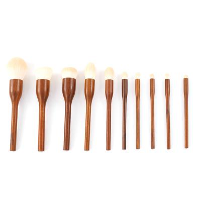 China 10-Piece Makeup Brush Set with Ultra-Soft Bristles and Solid Wood Handles for Professional Application for sale